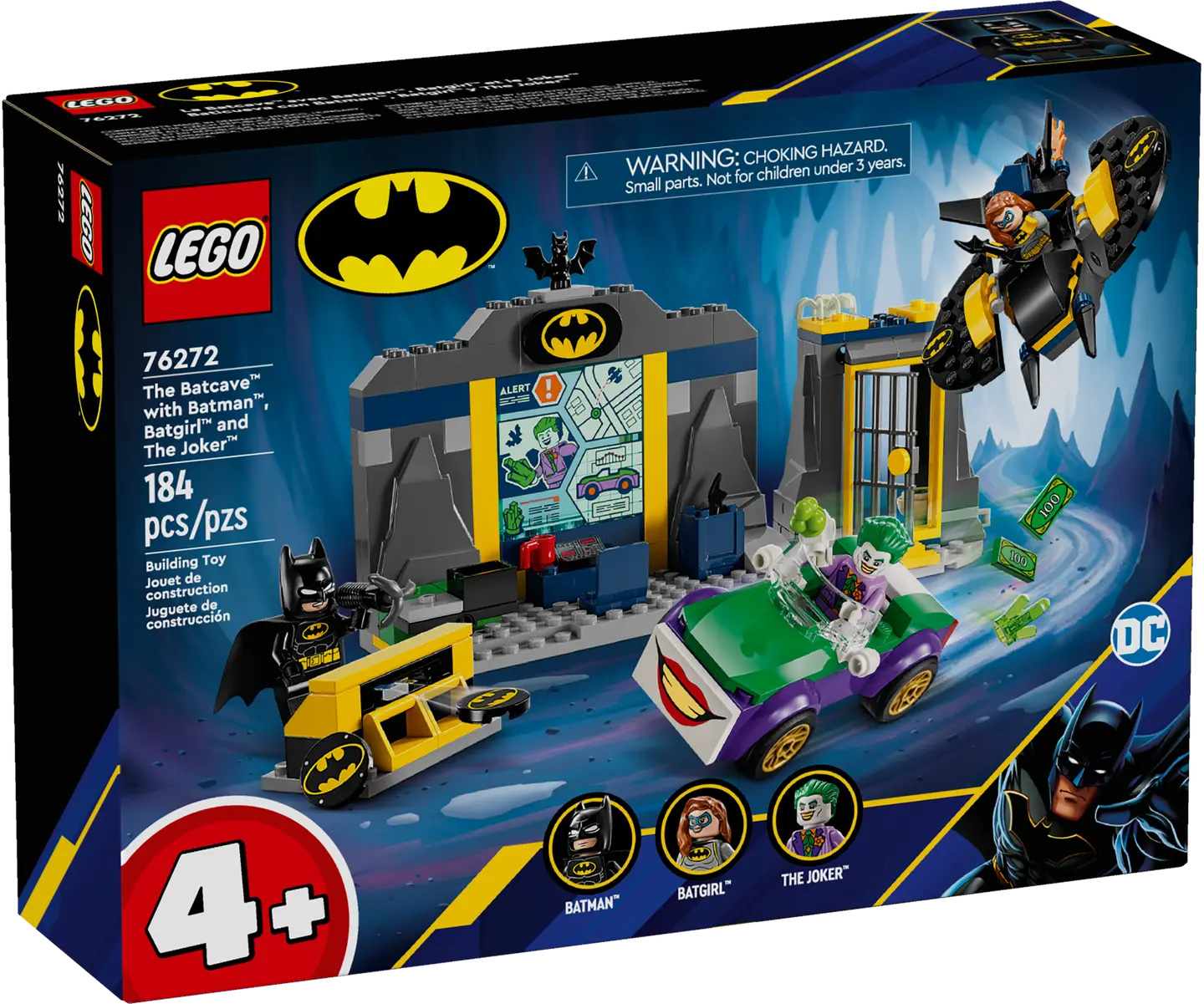 LEGO DC Comics 76272 pas cher, La Batcave avec Batman, Batgirl et Le Joker