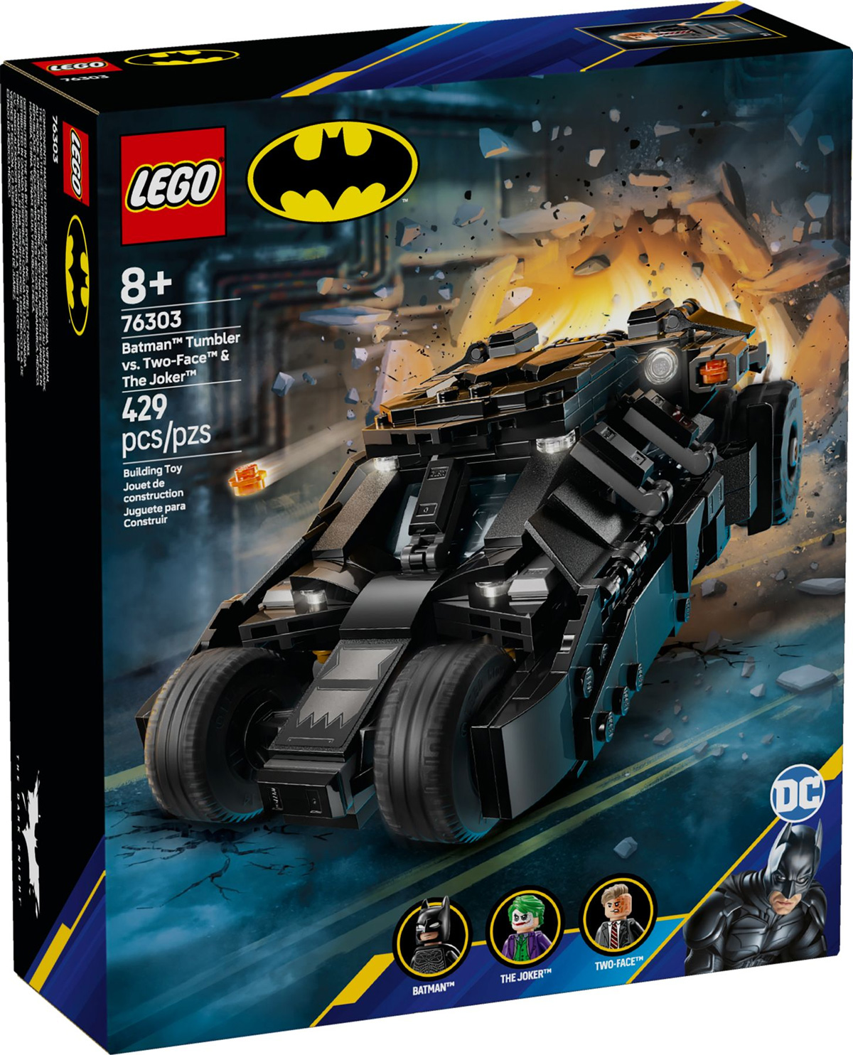 LEGO DC Comics 76303 pas cher, La Batmobile Tumbler de Batman contre ...