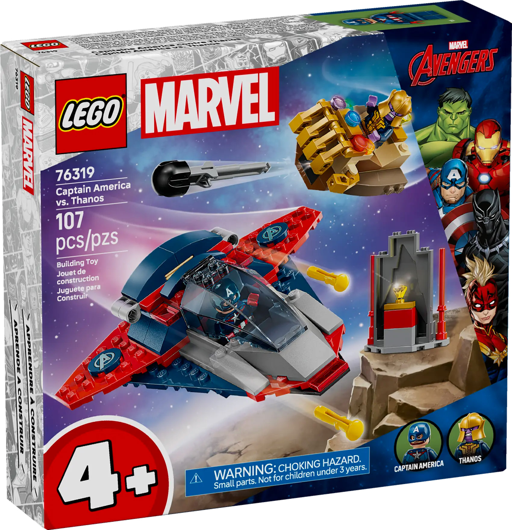 LEGO Marvel 76319 pas cher, Captain America contre Thanos