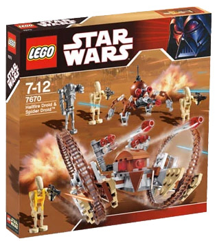 LEGO Star Wars 7670 pas cher, Hailfire Droid & Spider Droid