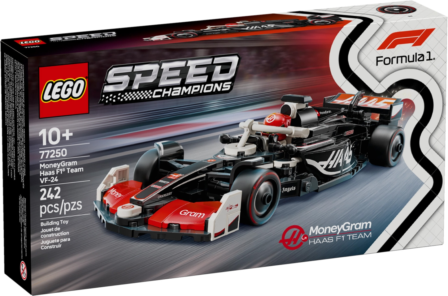LEGO Speed Champions 77250 pas cher, Voiture F1 MoneyGram Haas Team VF-24