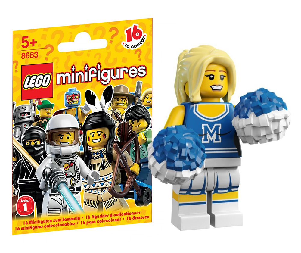 LEGO Minifigures 8683-02 pas cher, Série 1 - La pom-pom girl