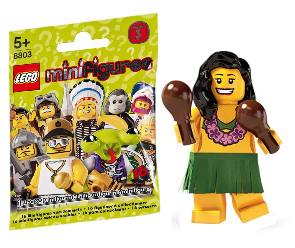 LEGO Minifigures 8803-14 pas cher, Série 3 - La danseuse de hula