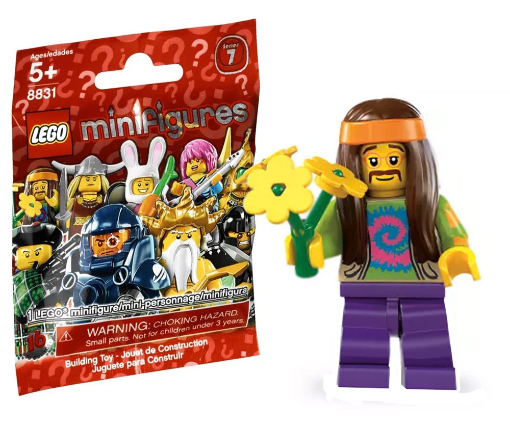 LEGO Minifigures 8831-11 pas cher, Série 7 - Le hippie