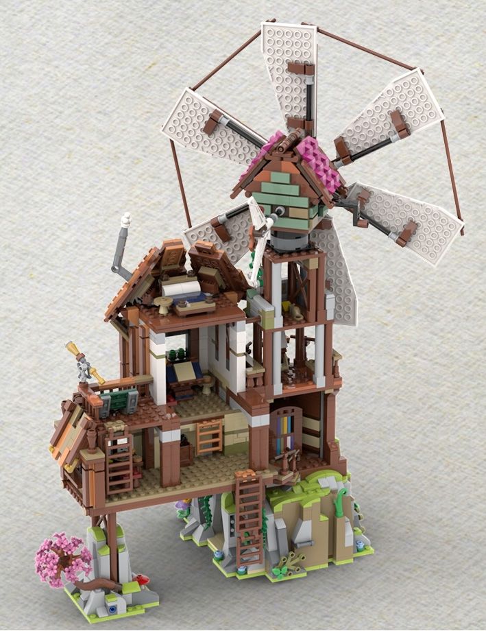 LEGO Bricklink 910003 pas cher, Le moulin de la montagne