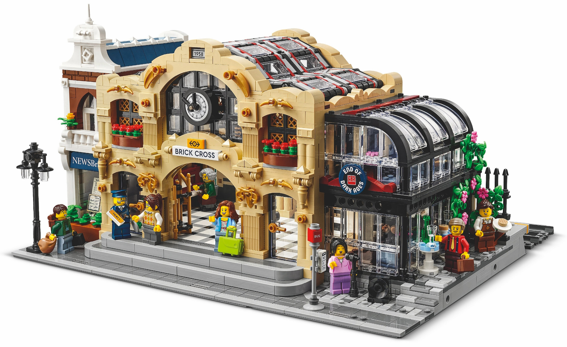 LEGO Bricklink 910034 pas cher, Brick Cross Train Station