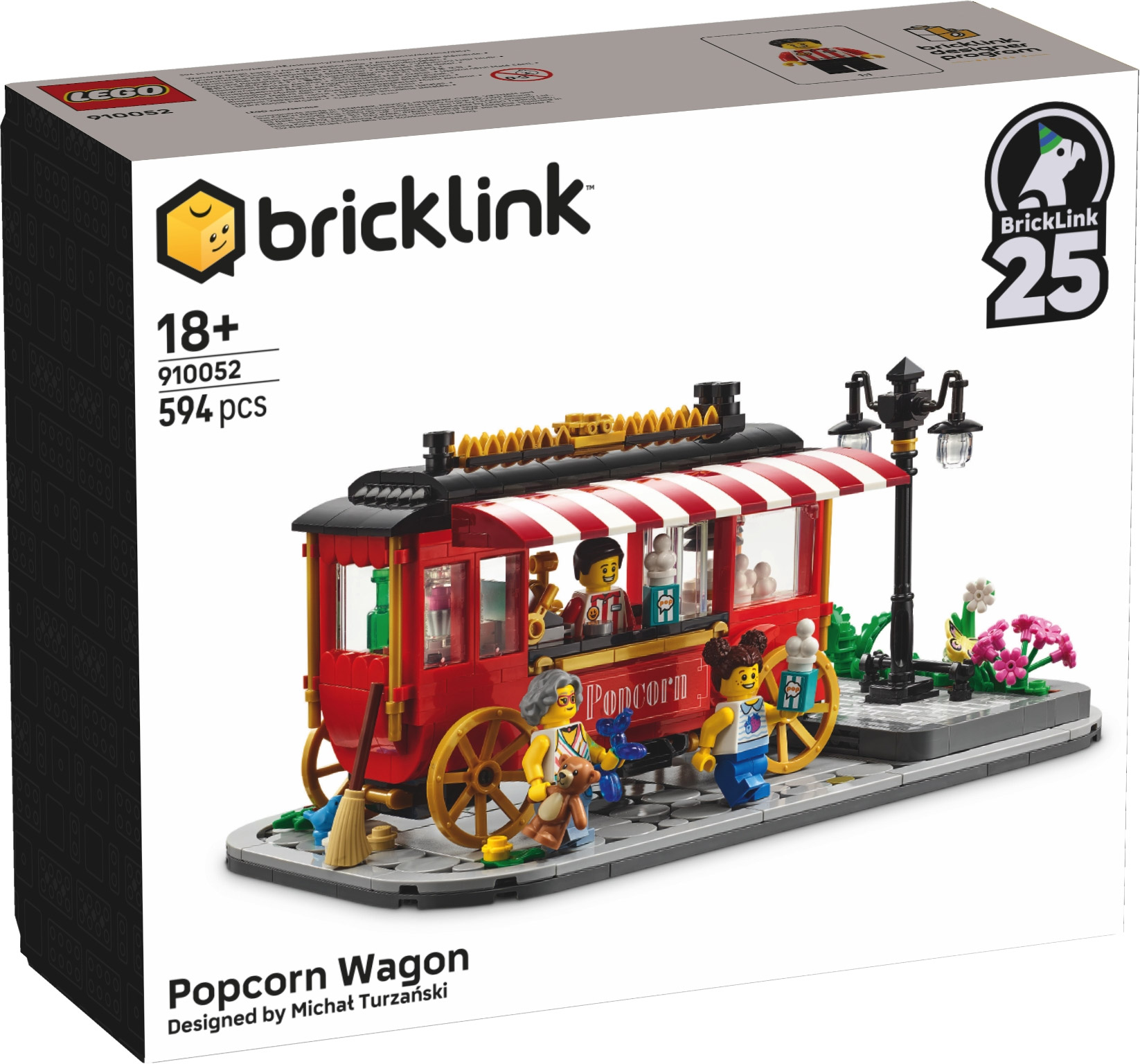 LEGO Bricklink 910052 pas cher, Le wagon à pop-corn