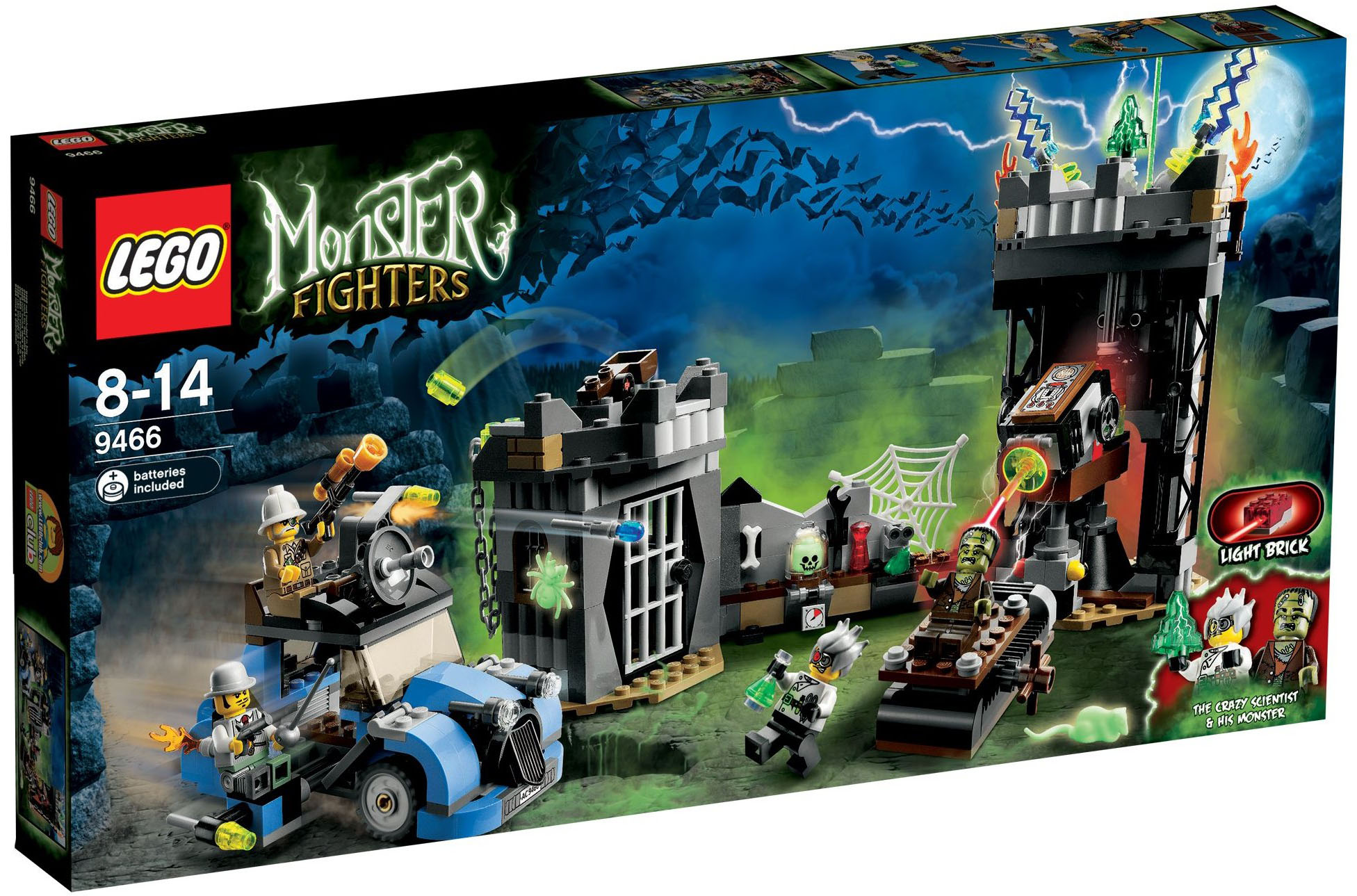 LEGO Monster Fighters 9466 pas cher, Le professeur fou et sa créature ...
