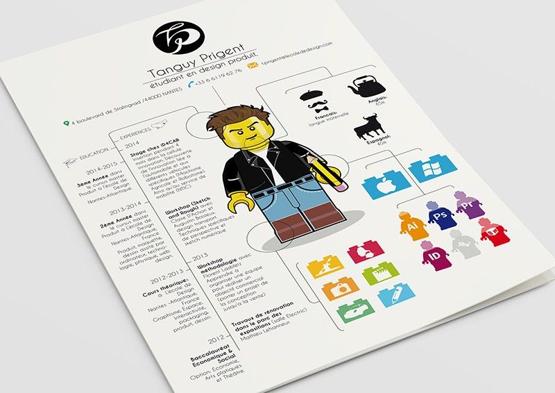 Le CV version LEGO d’un étudiant en design